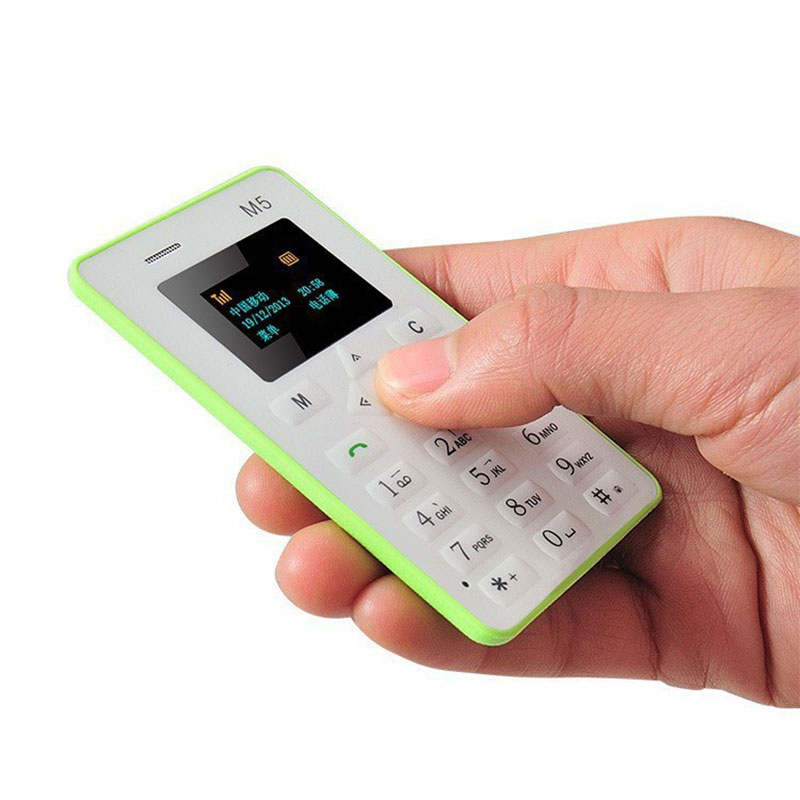 Thin Mini M5 Cell Phone Version Credit Card Mobile Phone Location ...